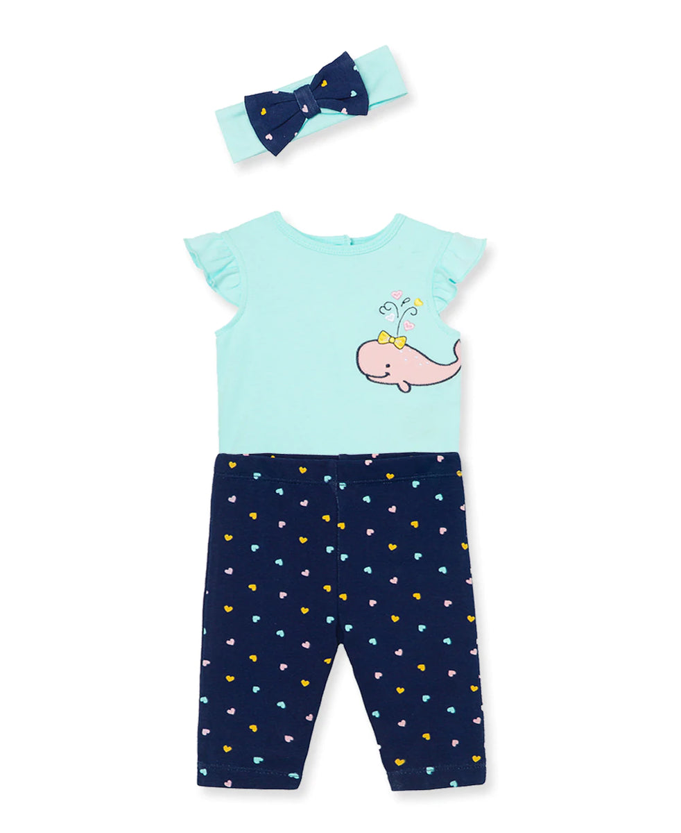 Whale Bodysuit & Pant Set 11643 – aljamee3 - الجميع